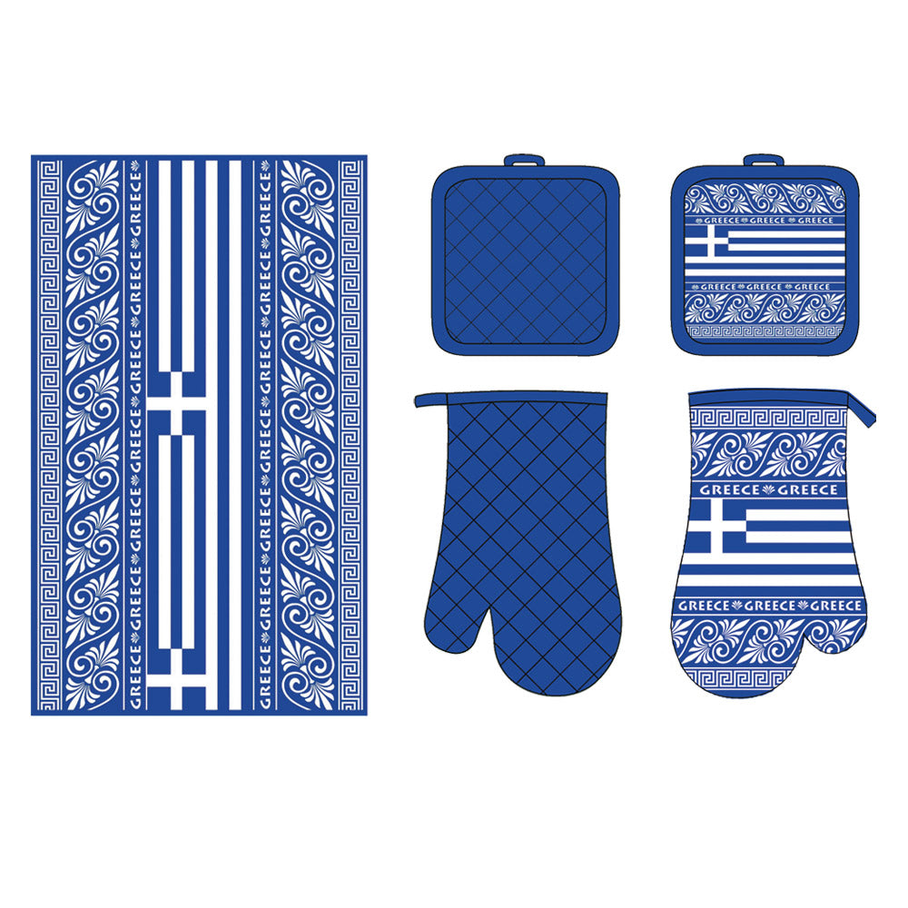 Greek Kitchen Set - Greek Flag - 1 set – Greek Market