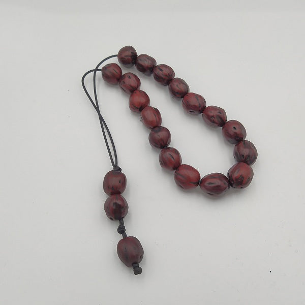 Worry Beads - Burgundy-Colored Aromatic Nutmeg – Greek Market