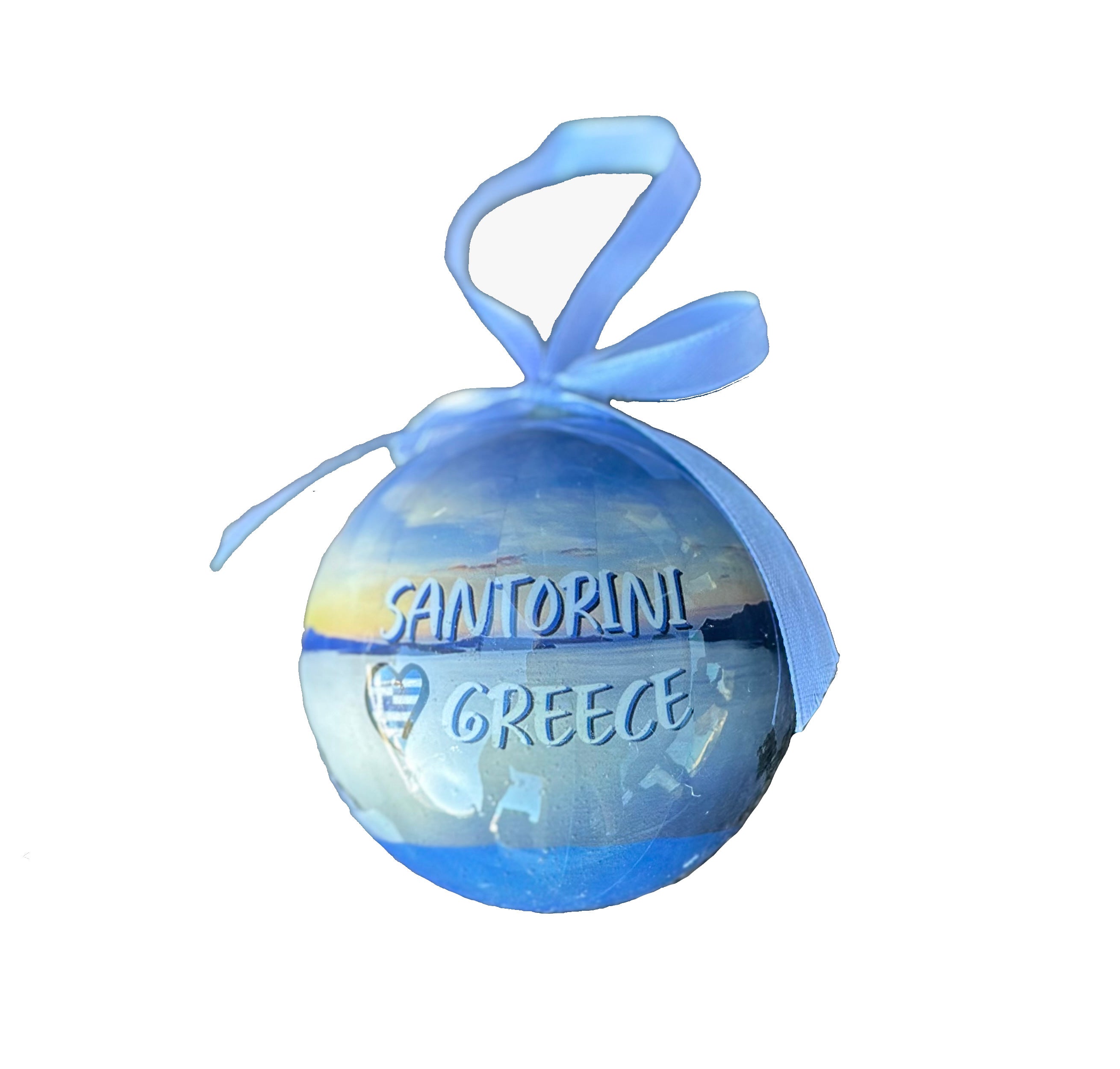 Greek Christmas Tree Ball - Santorini – Greek Market