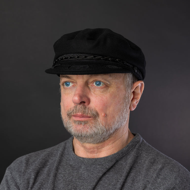 Authentic Greek Fisherman's Cap - Wool - Black – Greek Market