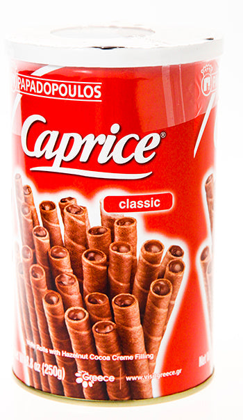 Hazelnut & Cocoa Cream Filled Wafers - Caprice - 250 gr can – Greek Market