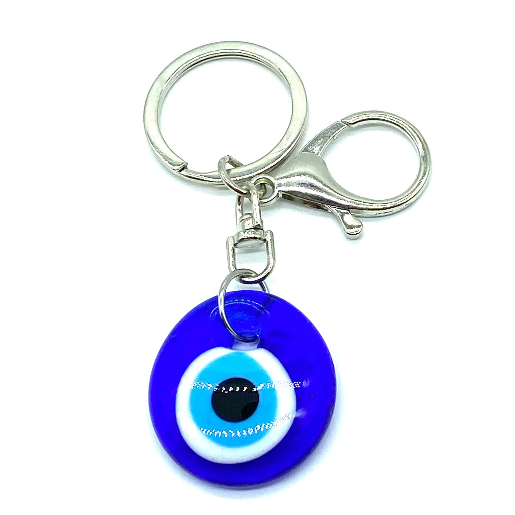 Evil Eye Keychain With Clip - Blue - 1 pc – Greek Market