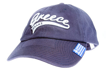 Baseball Cap - Greece/Ellas - Navy - 1 pc – Greek Market