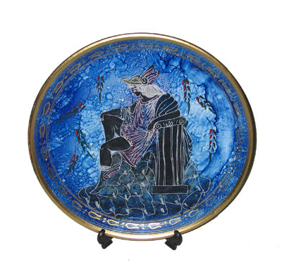 Ceramic Plate - 11'' - Perle - Blue - 1 pc – Greek Market