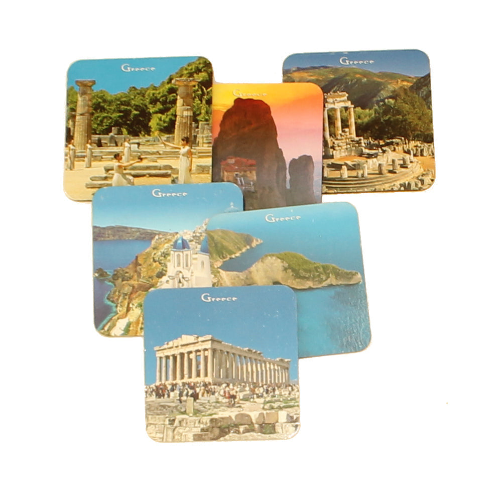 Set of Six Ceramic Coasters - Various Island Scenes - set of 6 – Greek ...