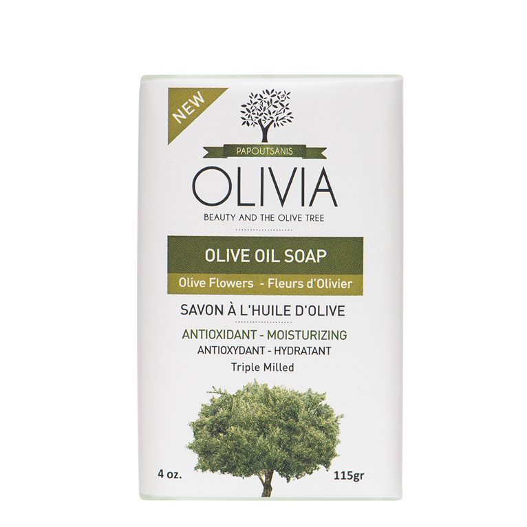 Olivia Natural Olive Oil Soap - Olive Flowers 115 gr. bar – Greek Market