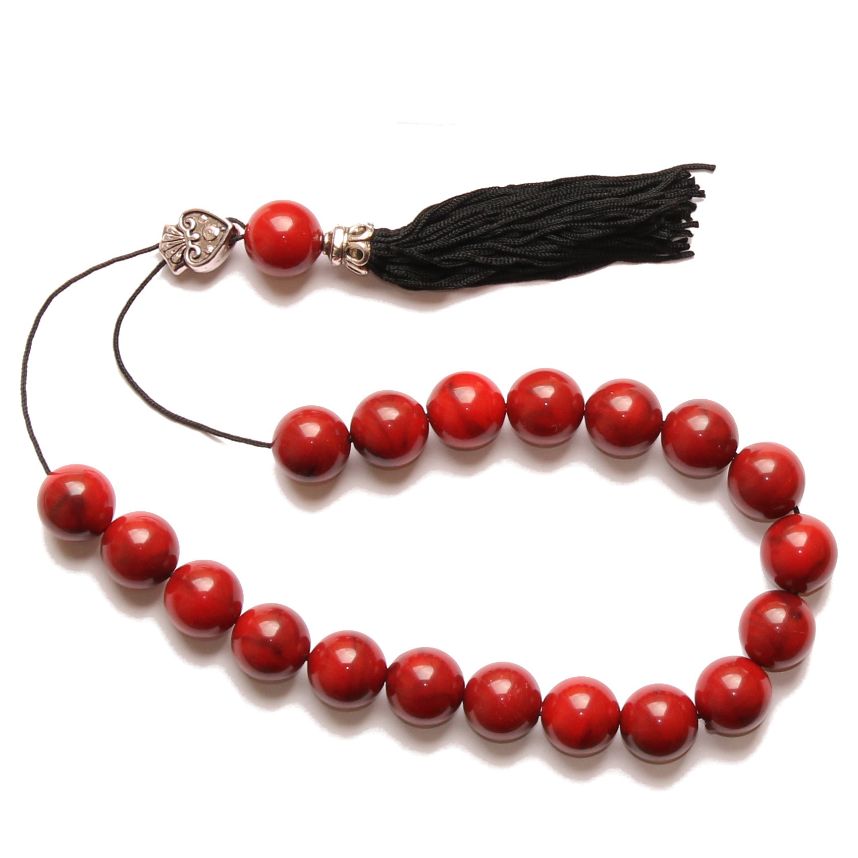 Worry Beads With Tassel - Cherry - 1 pc. – Greek Market